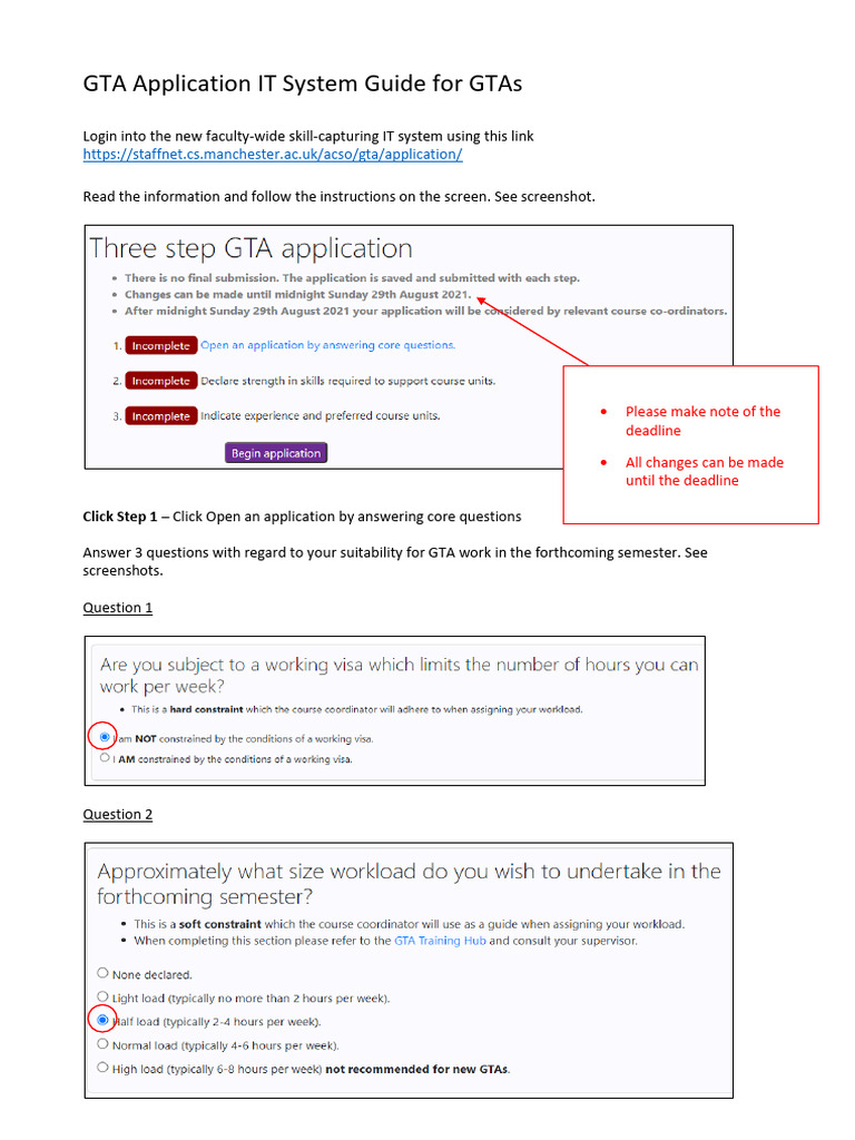 Gta Application Form Guidance | PDF