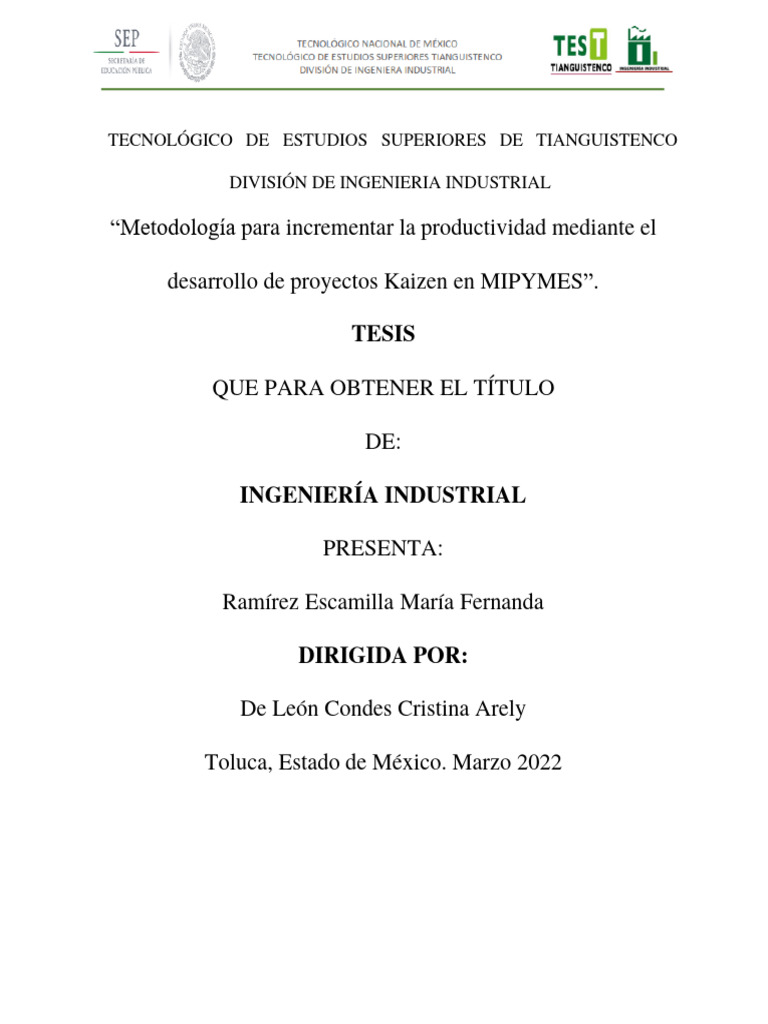 Proyecto Kaizen | PDF