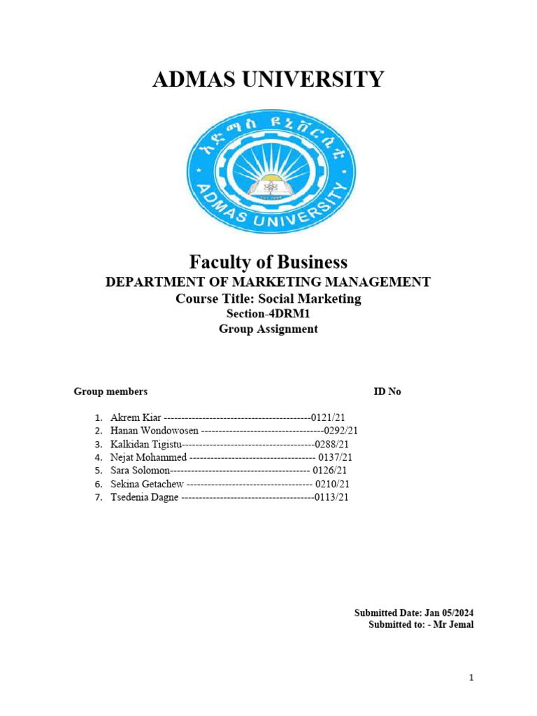 Tsedenia 4DRM1 | PDF | Disability | Behavior
