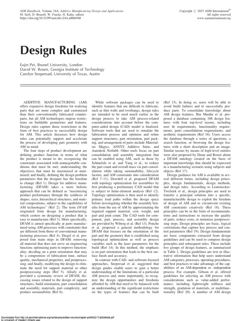 Design Rules - ASTM | PDF