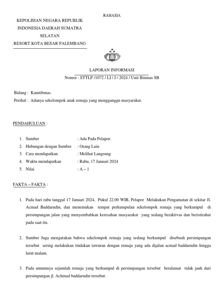 LAPORAN - INFORMASI DK | PDF