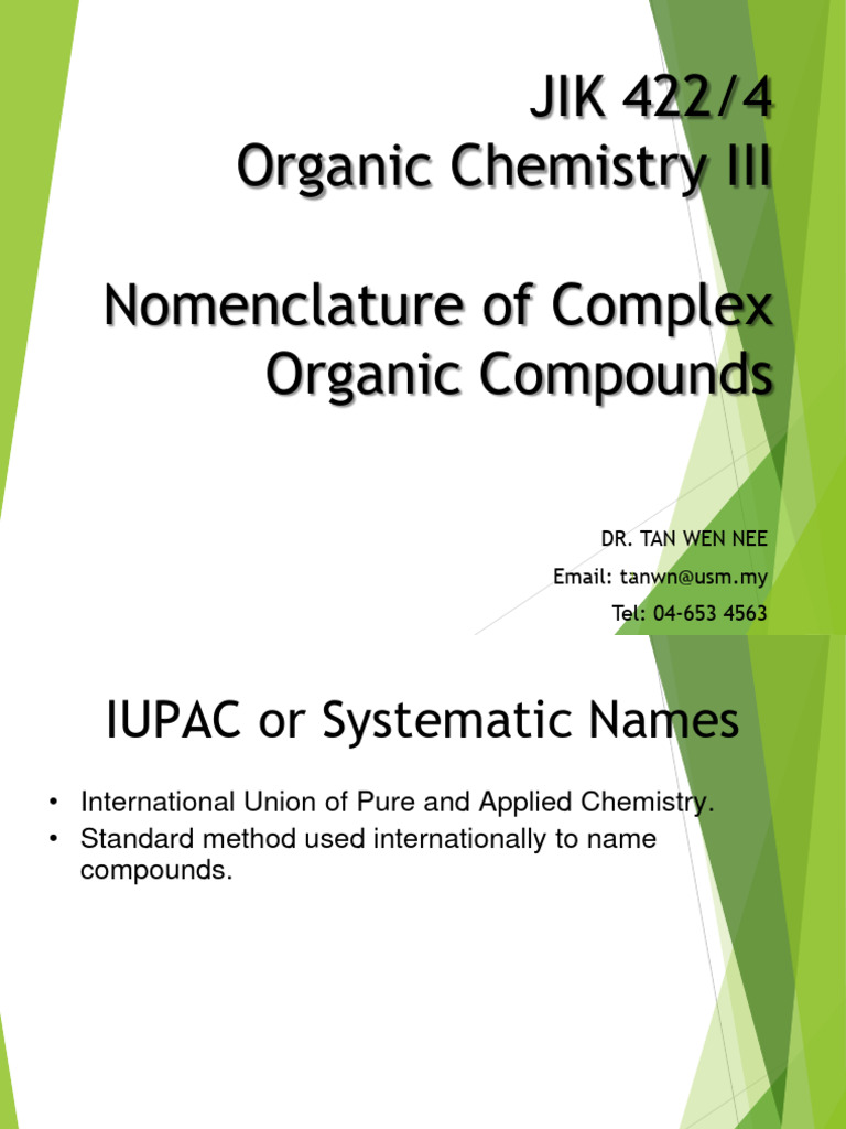 Topic 1-IUPAC Nomenclature | PDF