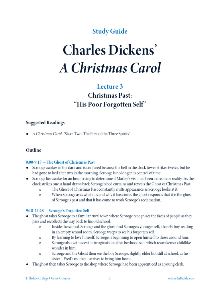 Dickens' A Christmas Carol Study Guide | PDF | Ebenezer Scrooge | A ...