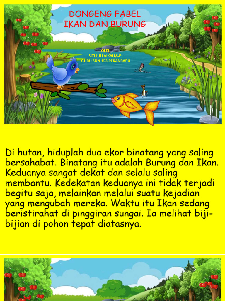 Dongeng Fabel Ikan Dan Burung | PDF