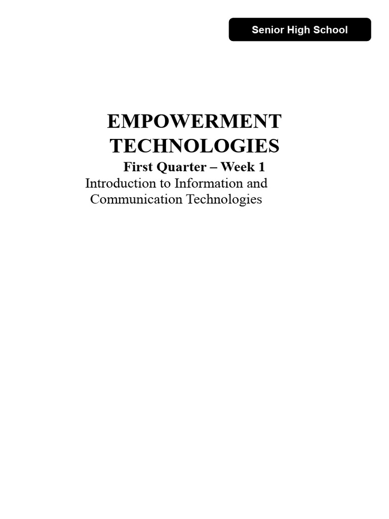 Emp Tech Week 1 | PDF | World Wide Web | Internet & Web