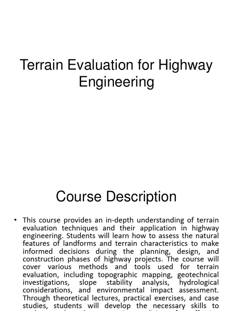 Terrain Evaluation For Highway Engineering | PDF | Surface Runoff ...