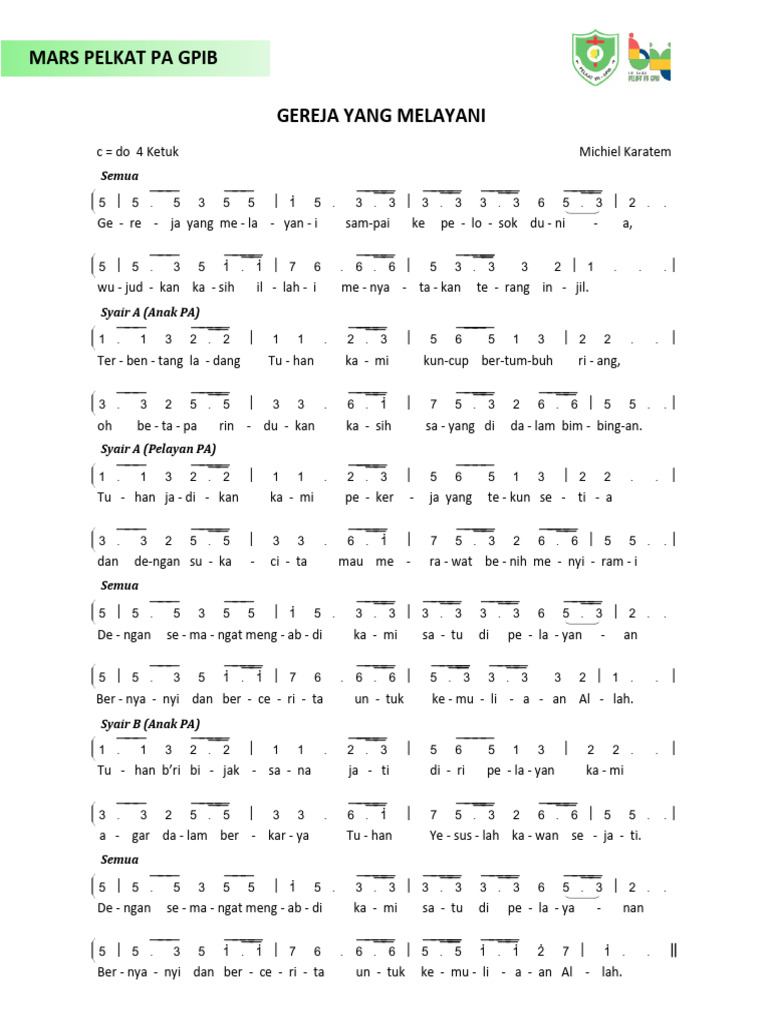 Mars PA GPIB Gereja Yang Melayani | PDF