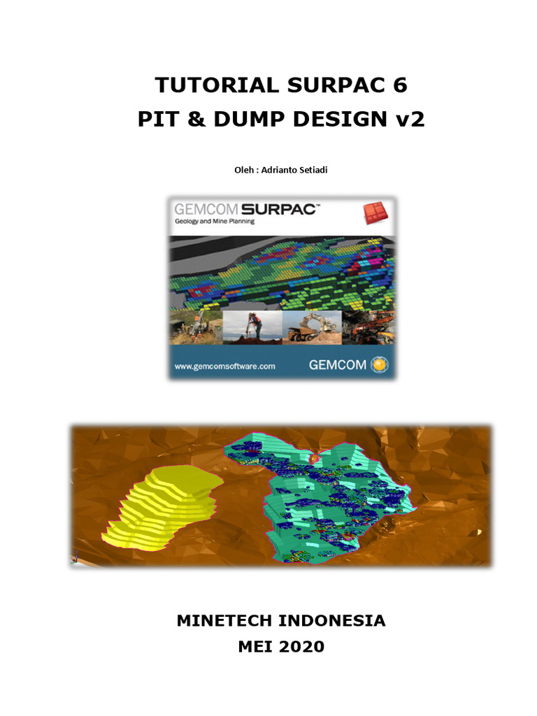 Tutorial Surpac6 - 05 - Pit & Dump Design | PDF
