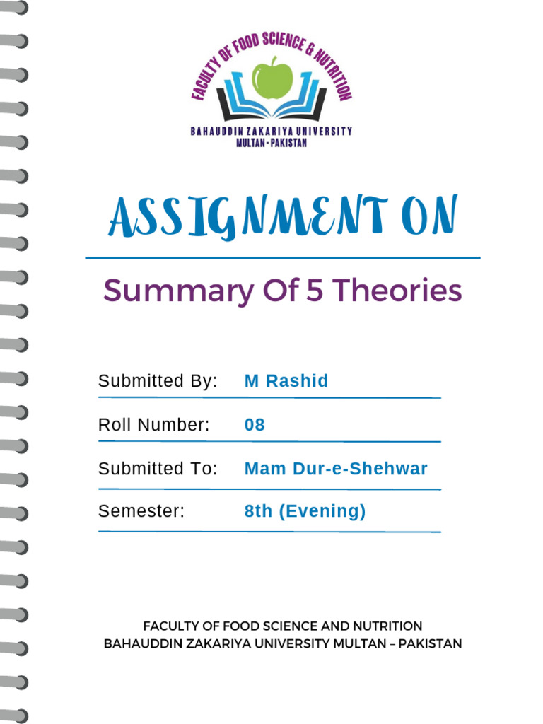 Summary of 5 Theories | PDF | Behavior | Attachment Theory