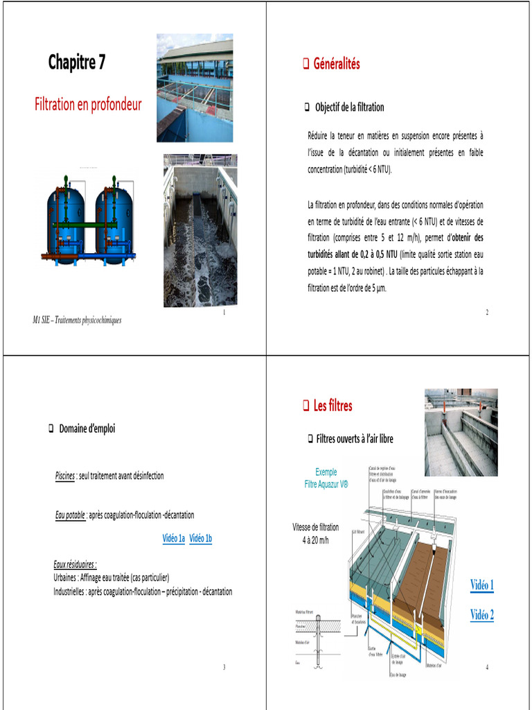 Chap 7 - Filtration 2023-1 | PDF | Ingénierie civile | Matière molle