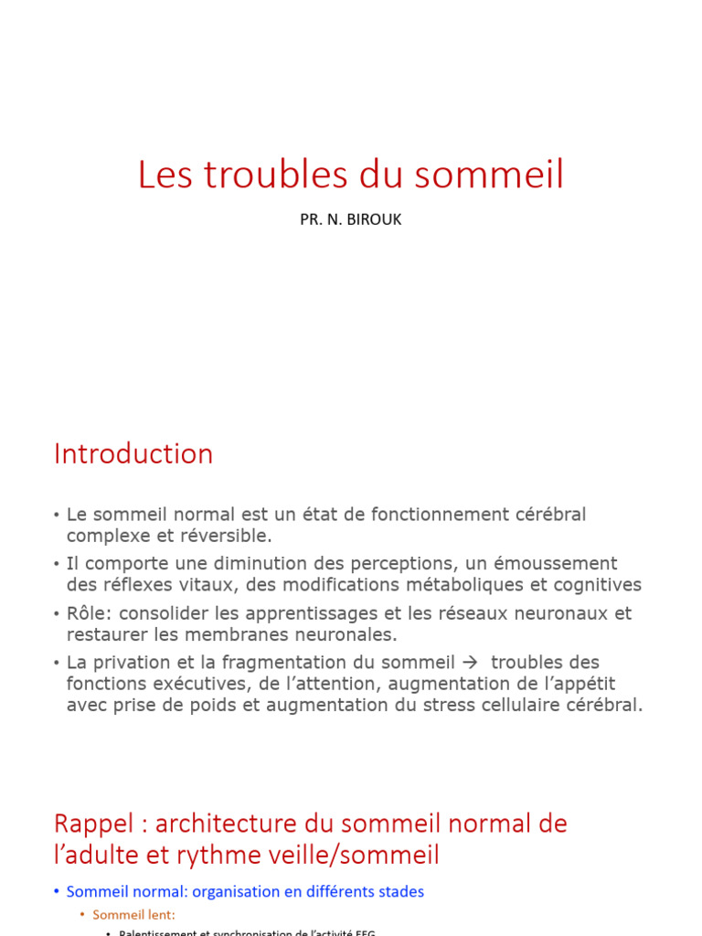 Troubles Du Sommeil | PDF