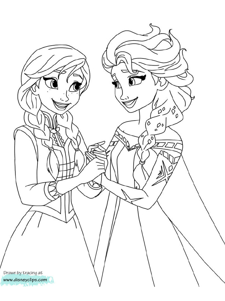 Anna Elsa Coloring | PDF