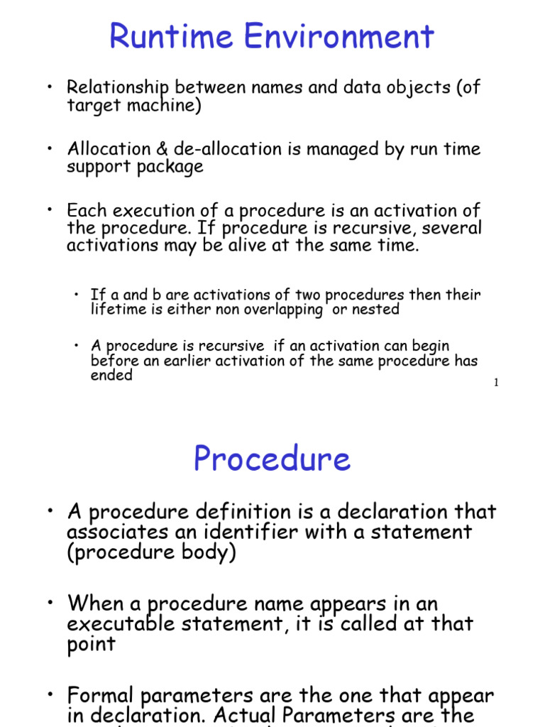 Runtime System | PDF | Parameter (Computer Programming) | Computer Data