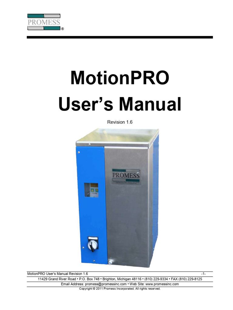 Manual - Motion Pro User's Rev1 - 6 | Download Free PDF | Microsoft ...
