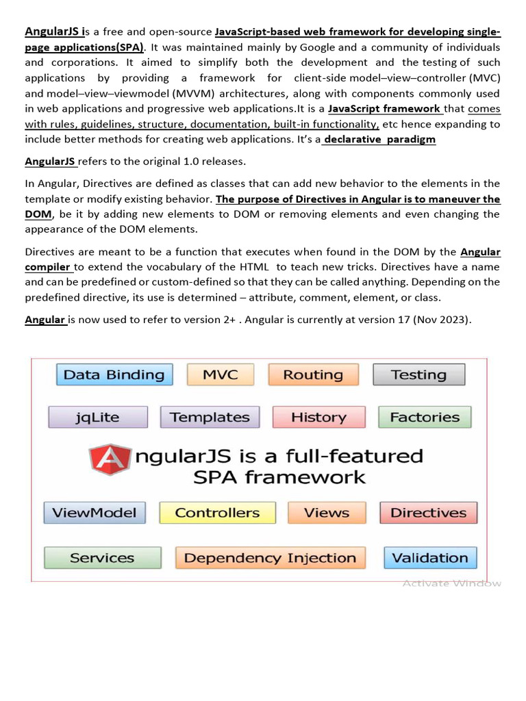 AngularJS Introduction | PDF | Angular Js | Software Development AngularJS Introduction | PDF | Angular Js | Software Development