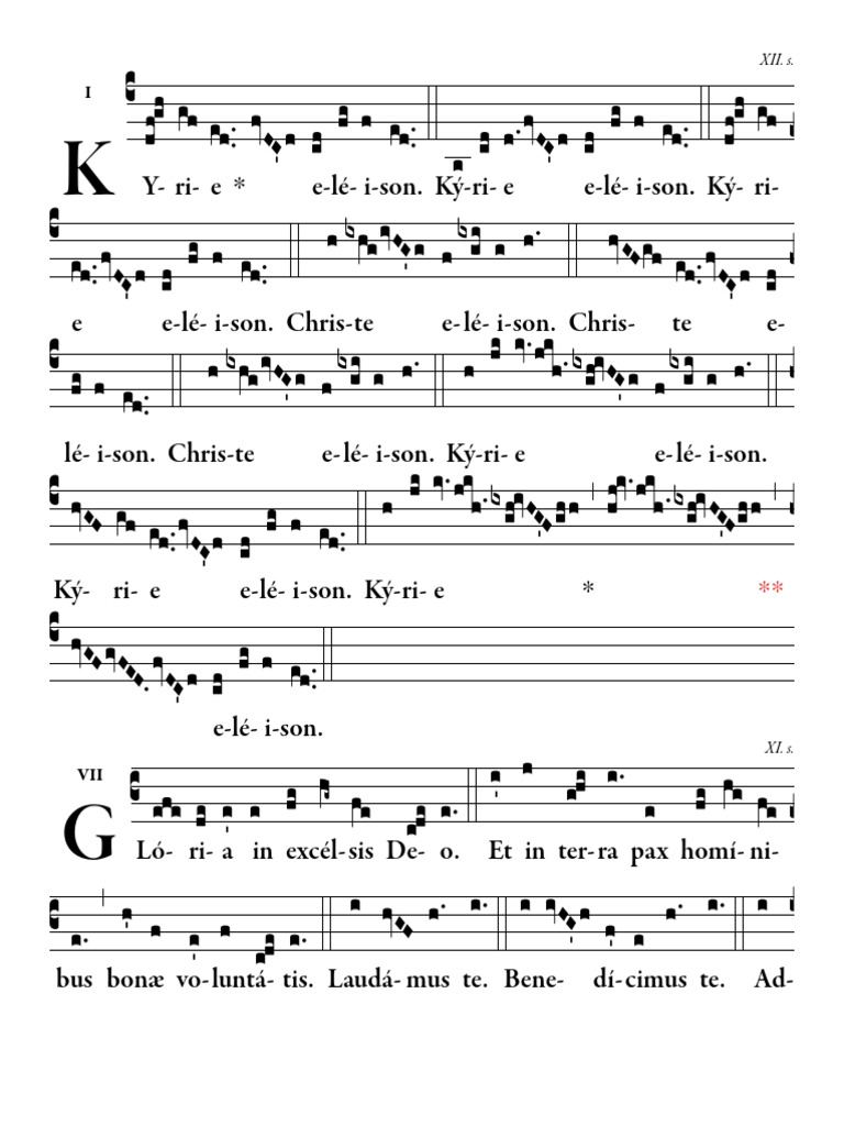 Missa Cum Iubilo em partitura gregoriana | PDF