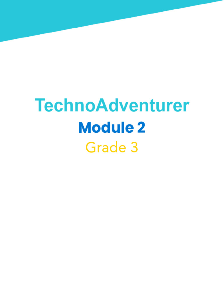 TechnoAdventurer Module 2 Adventurer - S Guide TechnoKids PH | PDF | Software | Computing