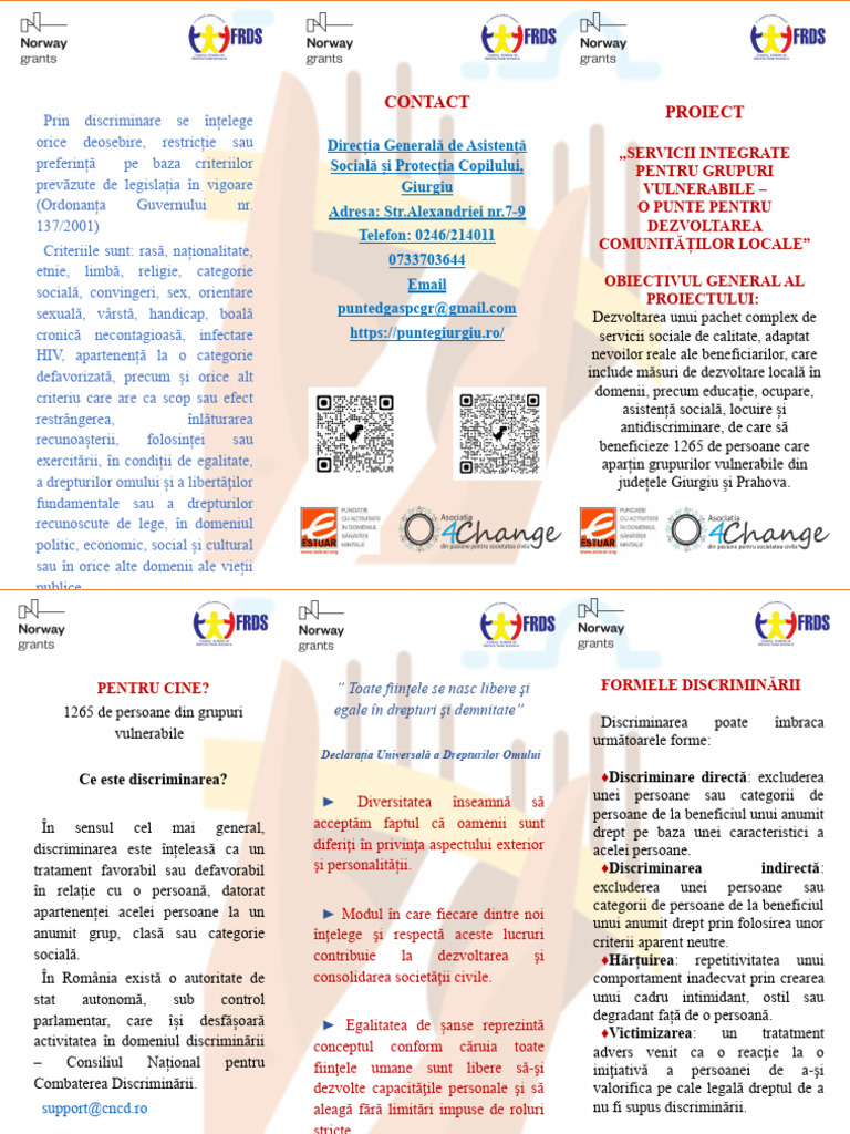 Pliant Antidiscriminare Frds | PDF