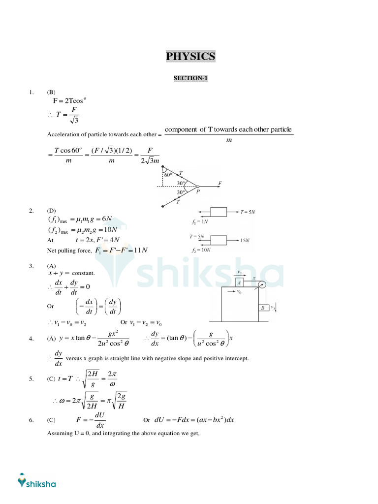 Solution 2 | PDF | Collision | Momentum