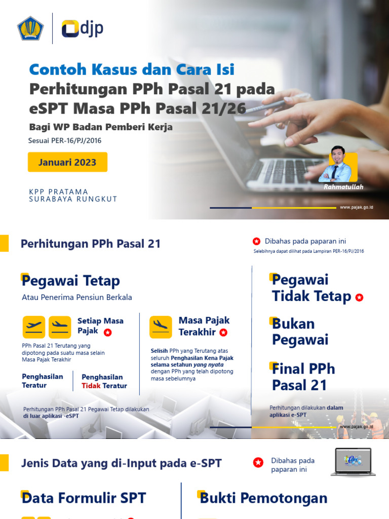 Contoh Kasus Dan Cara Isi eSPT 21 DJP | PDF