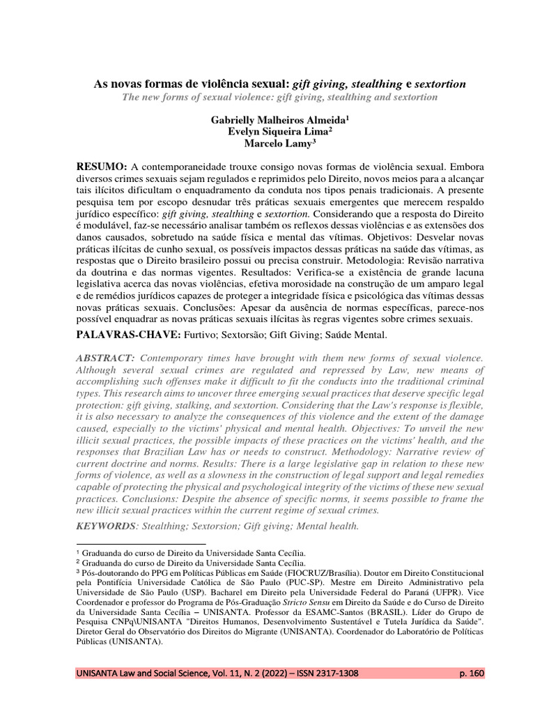 As Novas Formas de Viol. Sexual | PDF | Estupro | Crimes