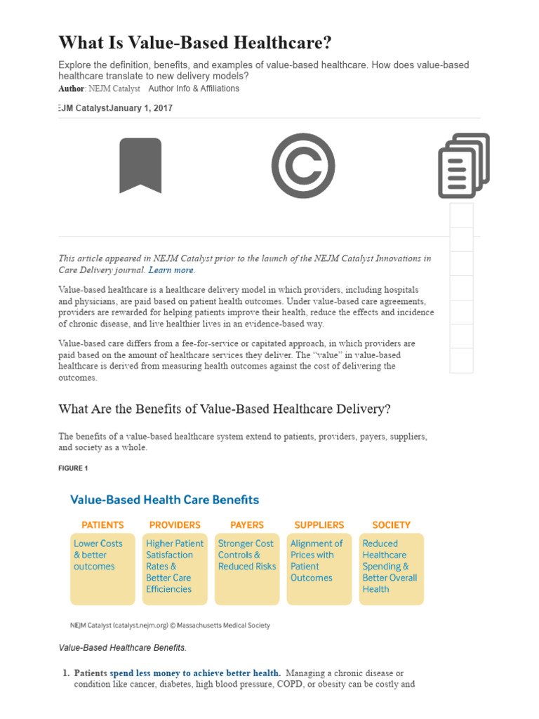 Value-Based Healthcare Explained | PDF | Health Care | Social Programs