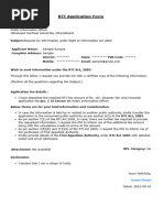 RTI Application Form Dated: - Dated: - : Sub: Request For Information Under RTI Act | PDF ...