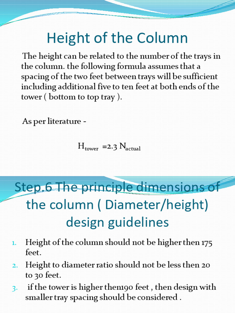 Distillation Column Design Part2 | PDF