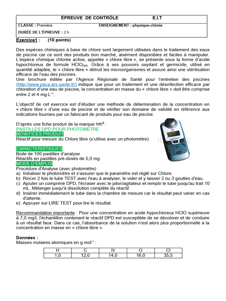 Devoir 1 Spe 2023 Avec Correction | PDF