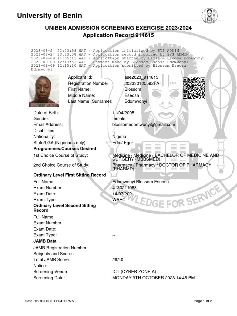 Application Slip | PDF | Health Care | Qualifications