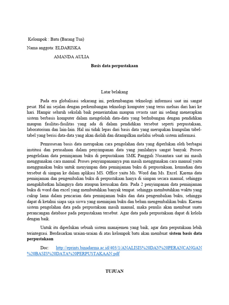 Basis Data Perpustakaan | PDF