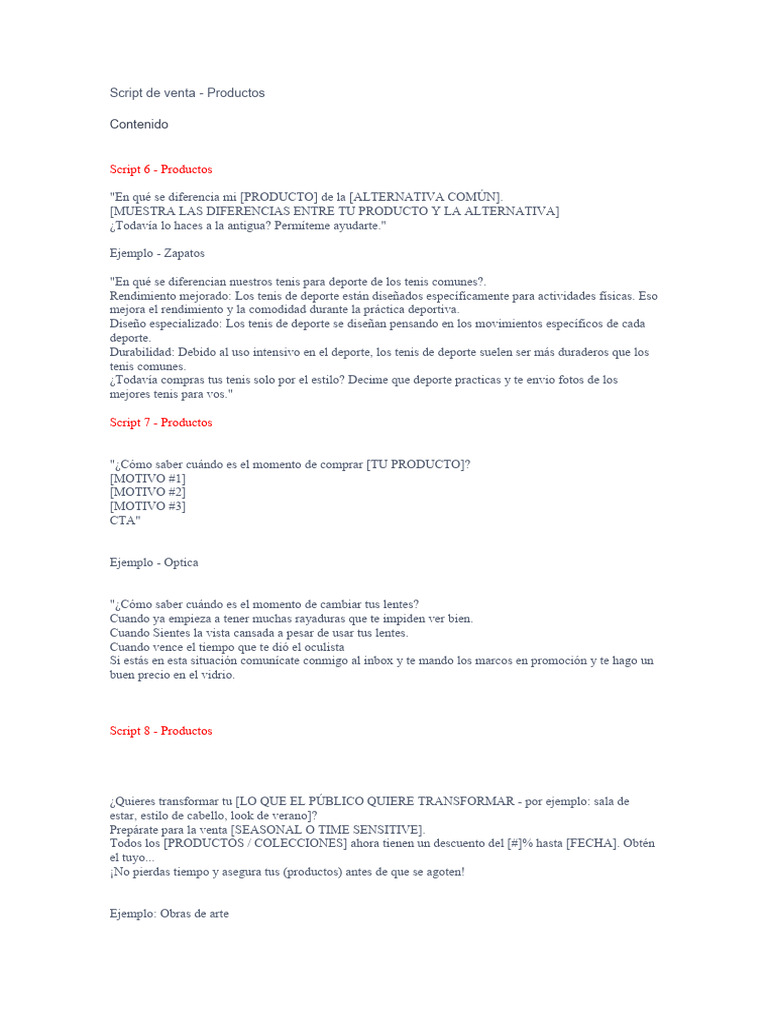 Script de Venta | PDF