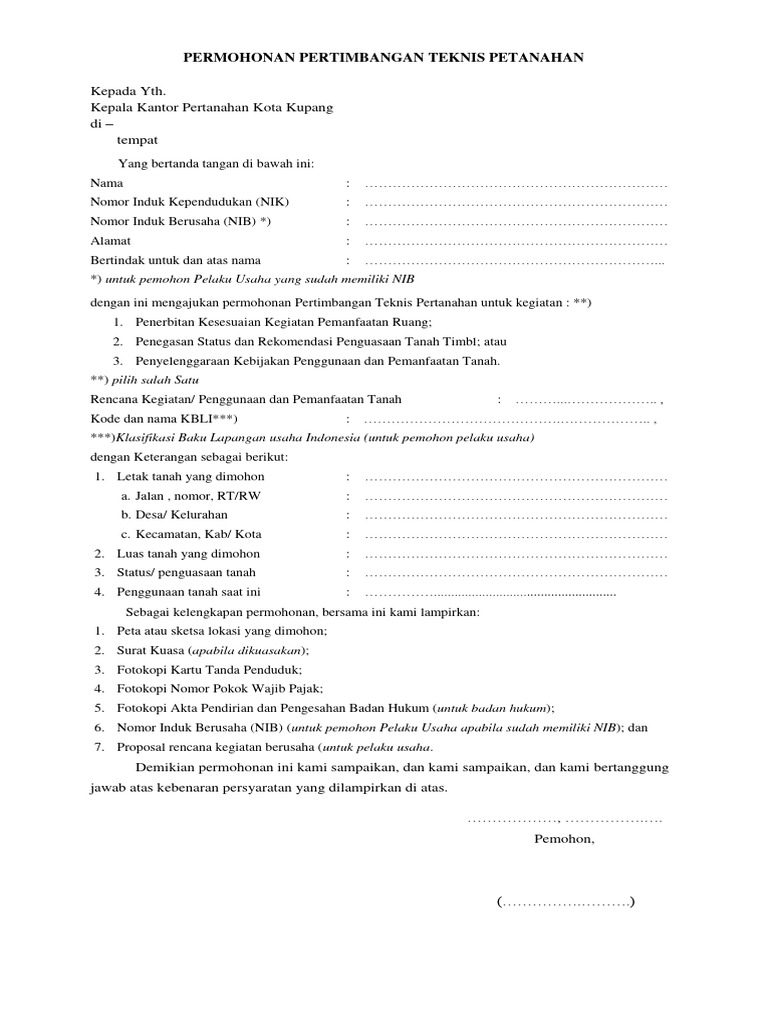 Blanko Permohonan Ippt Baru 10 | PDF | Hukum