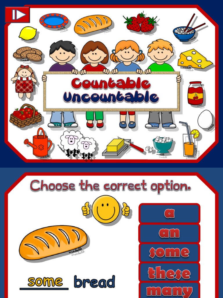 Countable and Uncountable Nouns Fun Activities Games Games | PDF