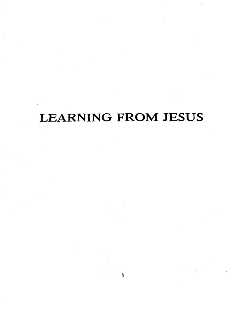 Learning From Jesus | PDF | Jesus | Gospel Of Matthew