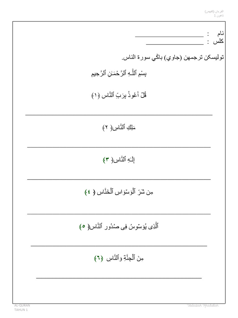 Kefahaman Surah An-Nas | PDF