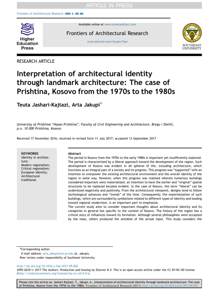 Interpretation of Architectural Identity Through Landmark Architecture ...