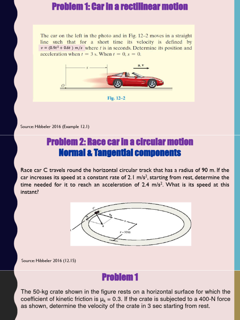 Lecture 1 (Examples) | PDF | Force | Collision
