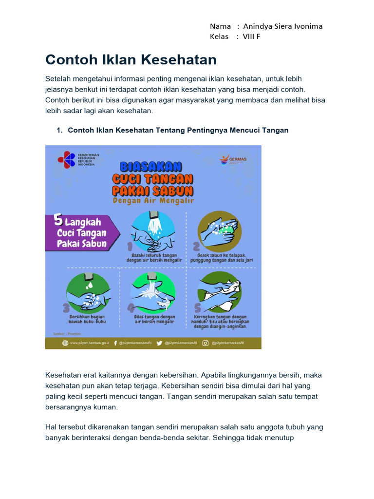 Contoh Iklan Kesehatan | PDF