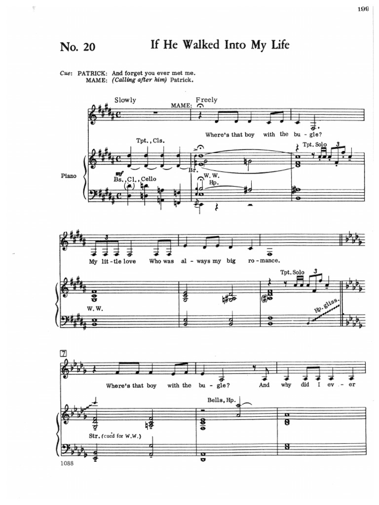 If He Walked Into My Life Score | PDF