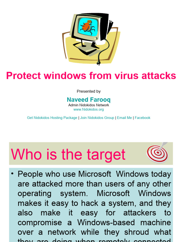 Protect Windows From Virus Attacks | PDF | Computer Virus | Antivirus Software