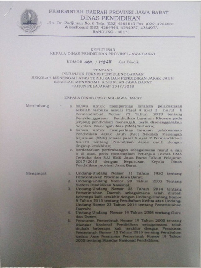 Juknis Smat - PJJ Sma | PDF