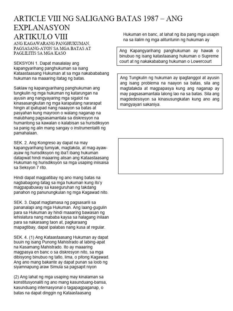 Artikulo Viii | PDF