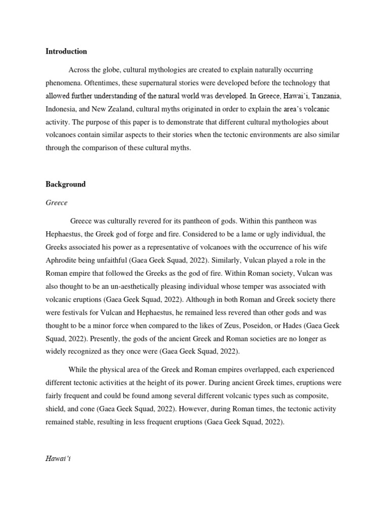 Volcano Formal Essay | PDF | Volcano | Types Of Volcanic Eruptions