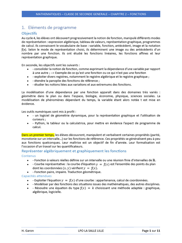 2-Fonctions(1) | PDF