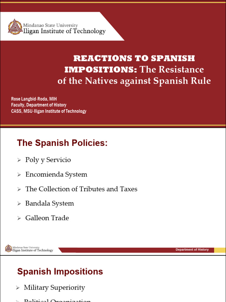 5-Reactions-to-Spanish-Impositions | PDF | Philippines | Spanish Empire