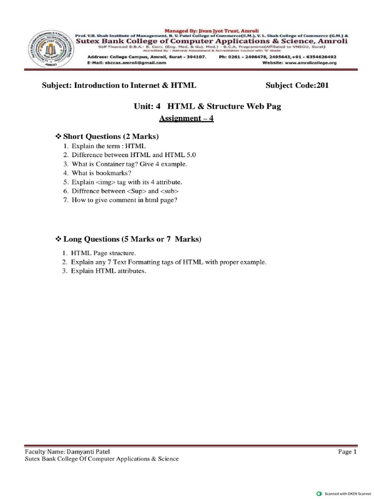 Assignment4 Unit4 IIH | PDF