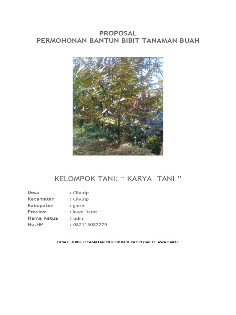 Proposal Tanaman Bibit Buah | PDF