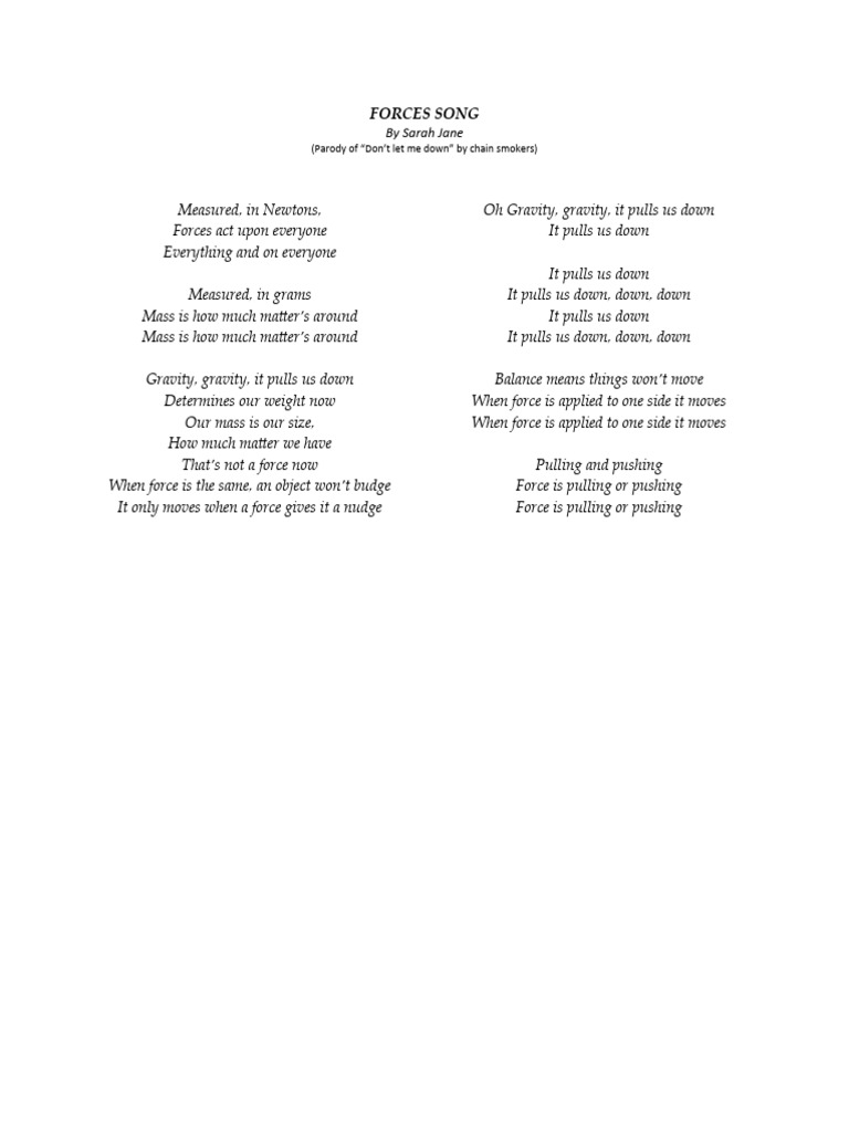 Forces Song | PDF