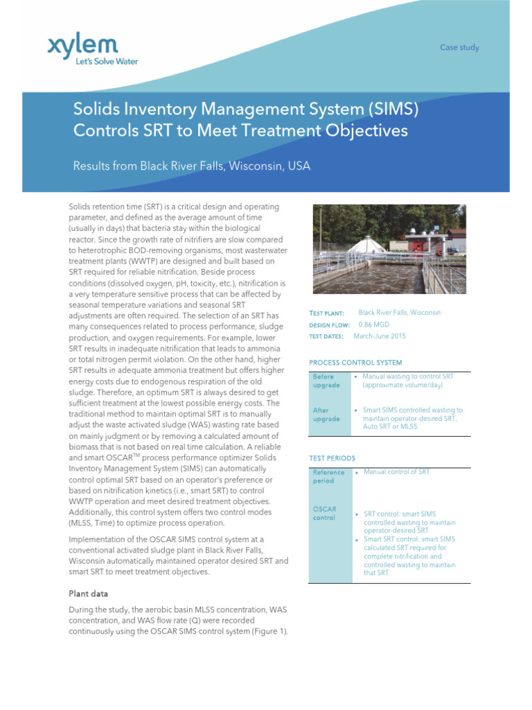 Xylem Case | PDF | Sewage Treatment | Environmental Science